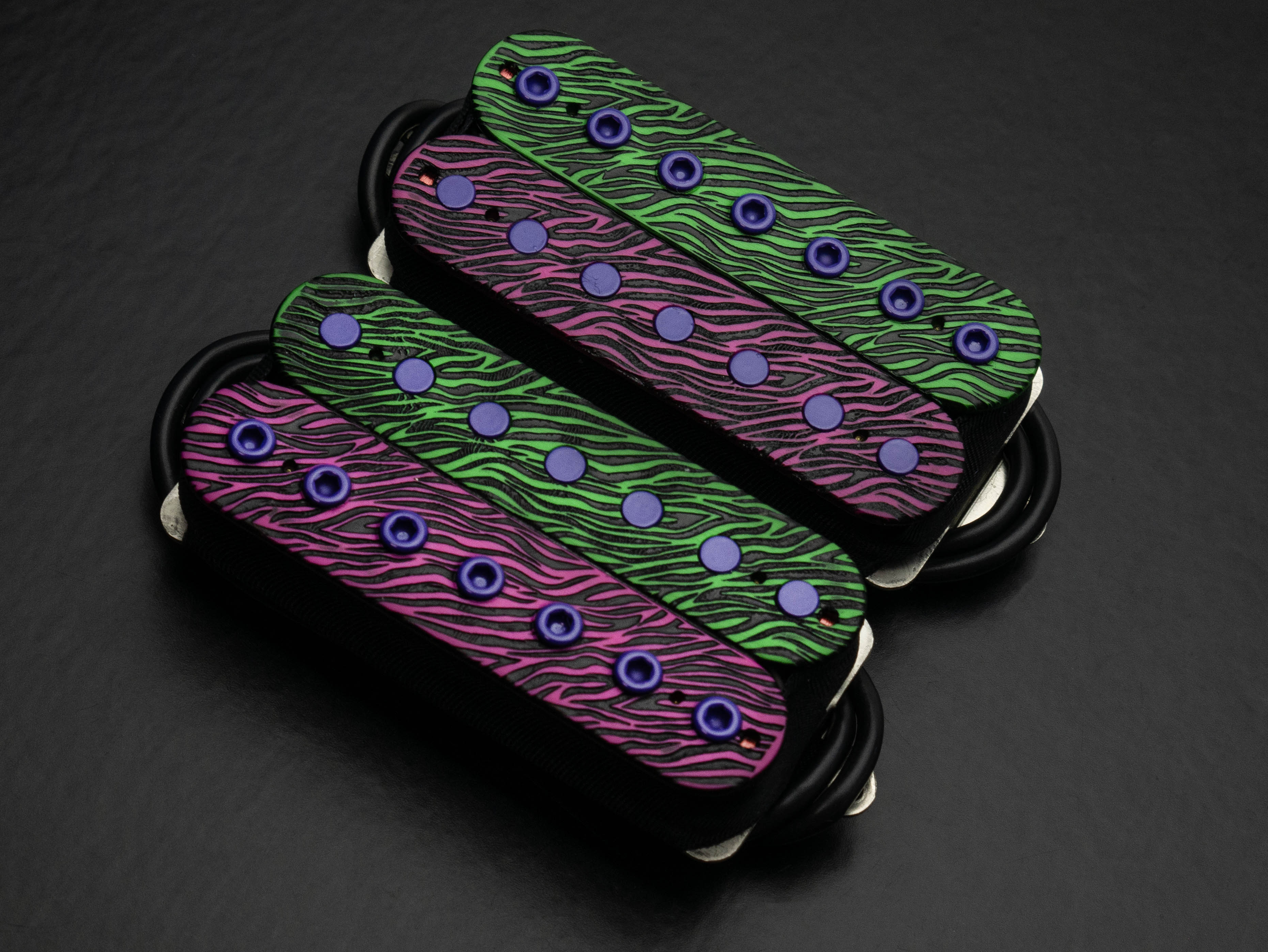 Special Edition Holydiver 7 String Humbucker Set - Zebra Etch Green ...