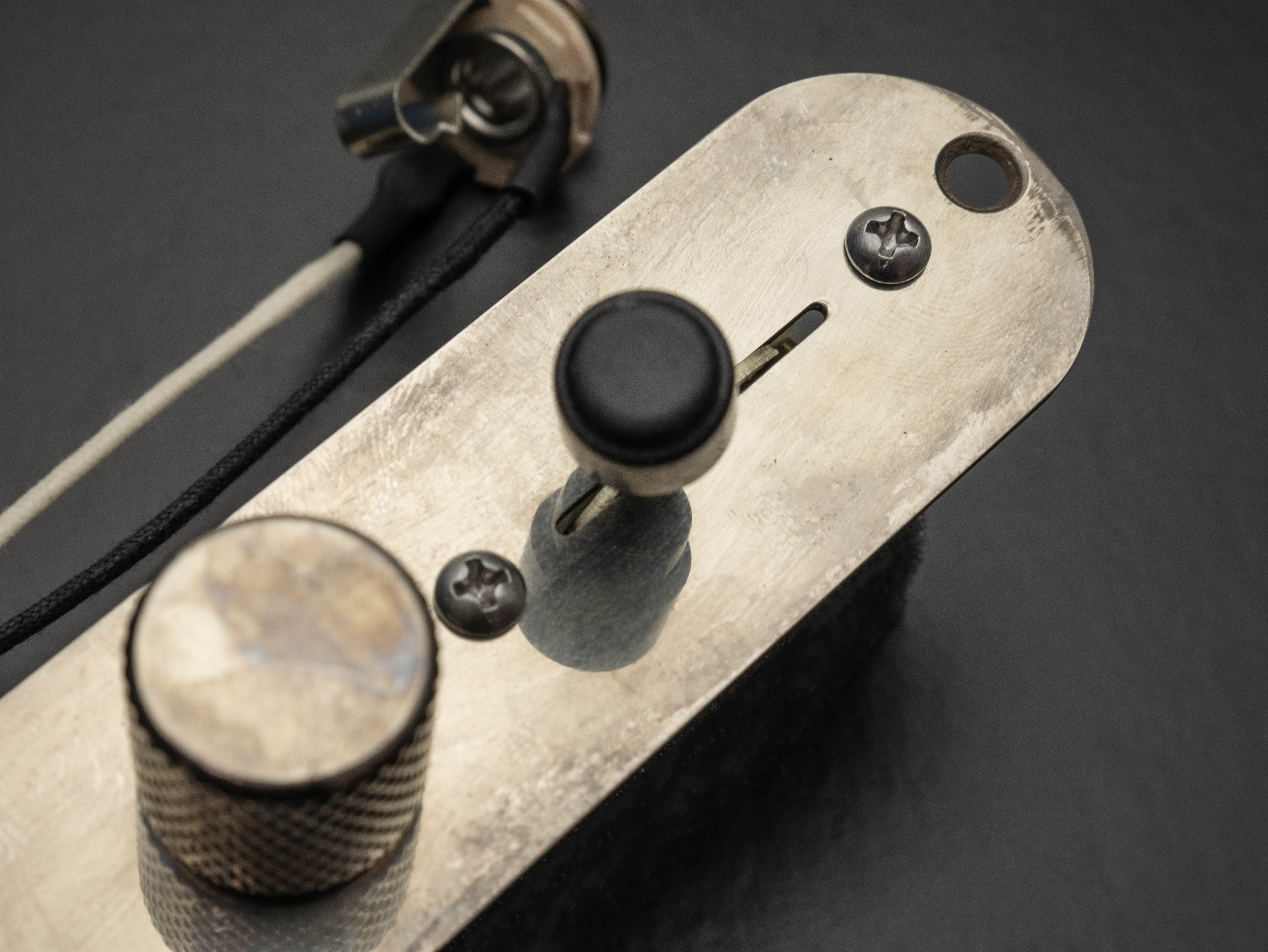 Custom Aged Nickel Prewired 4 Way Tele Control Plate | In-Stock Tele ...