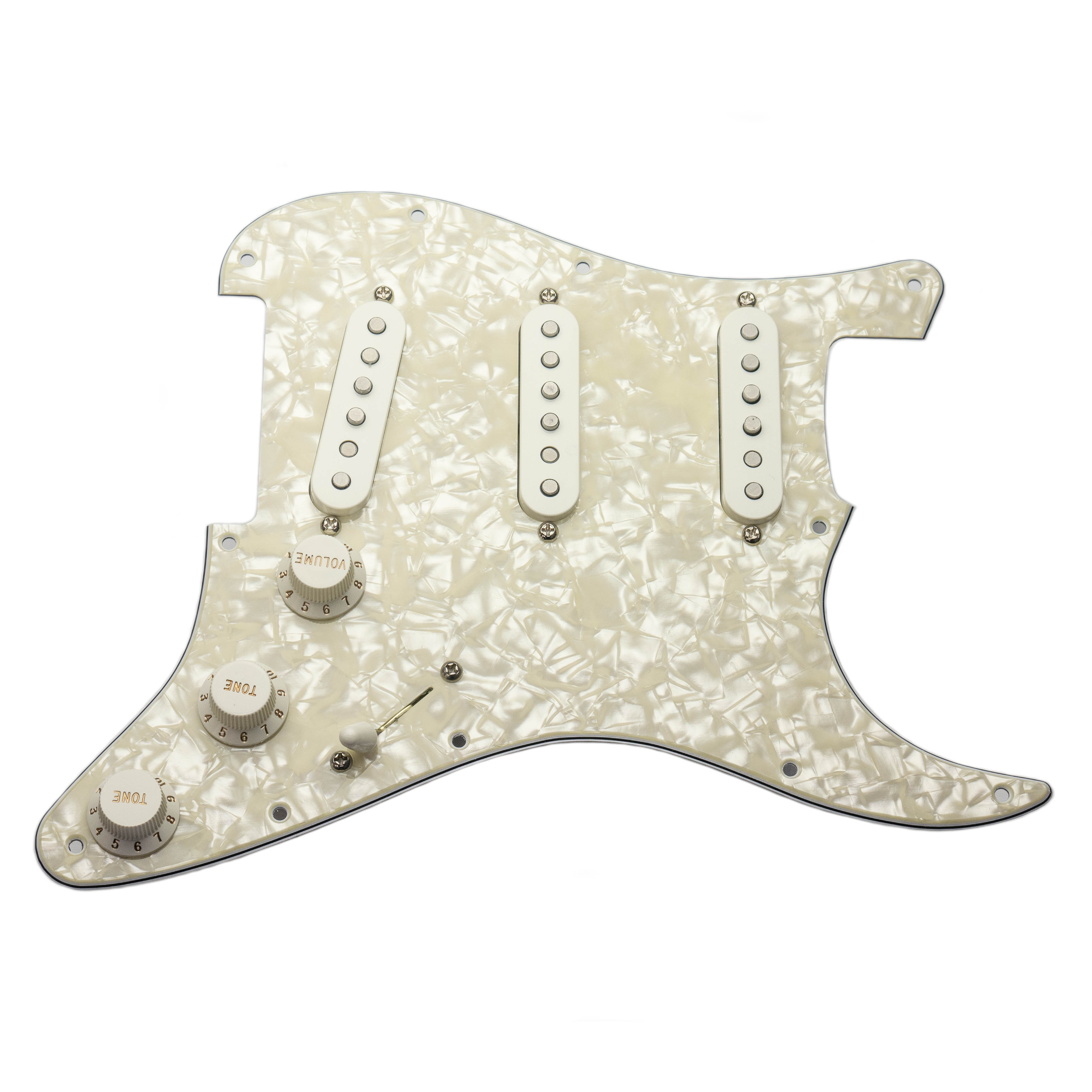 Slow Hand Singlecoil Parchment / Cream Pearloid Prewired Strat ...
