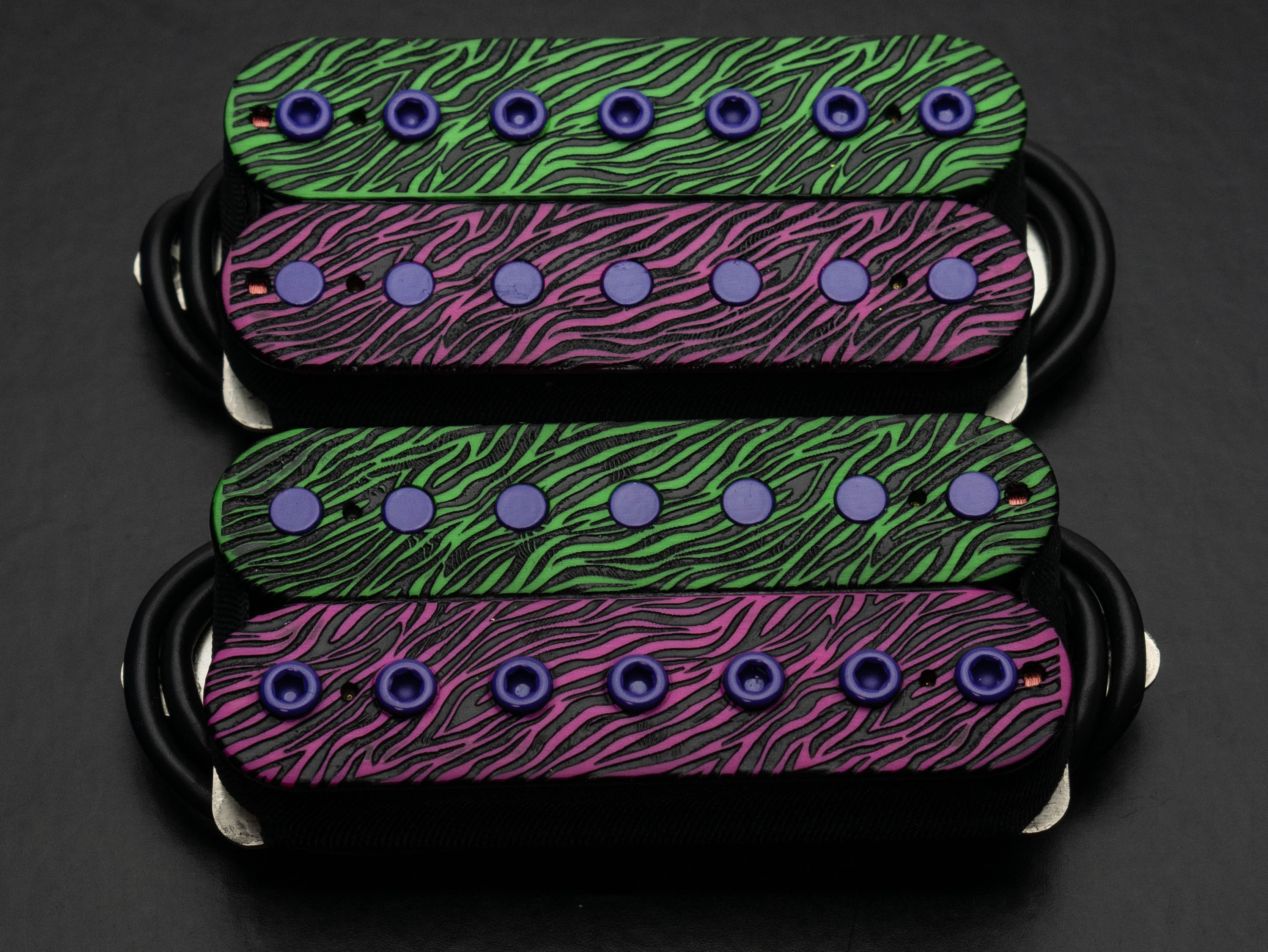 Special Edition Holydiver 7 String Humbucker Set - Zebra Etch Green ...