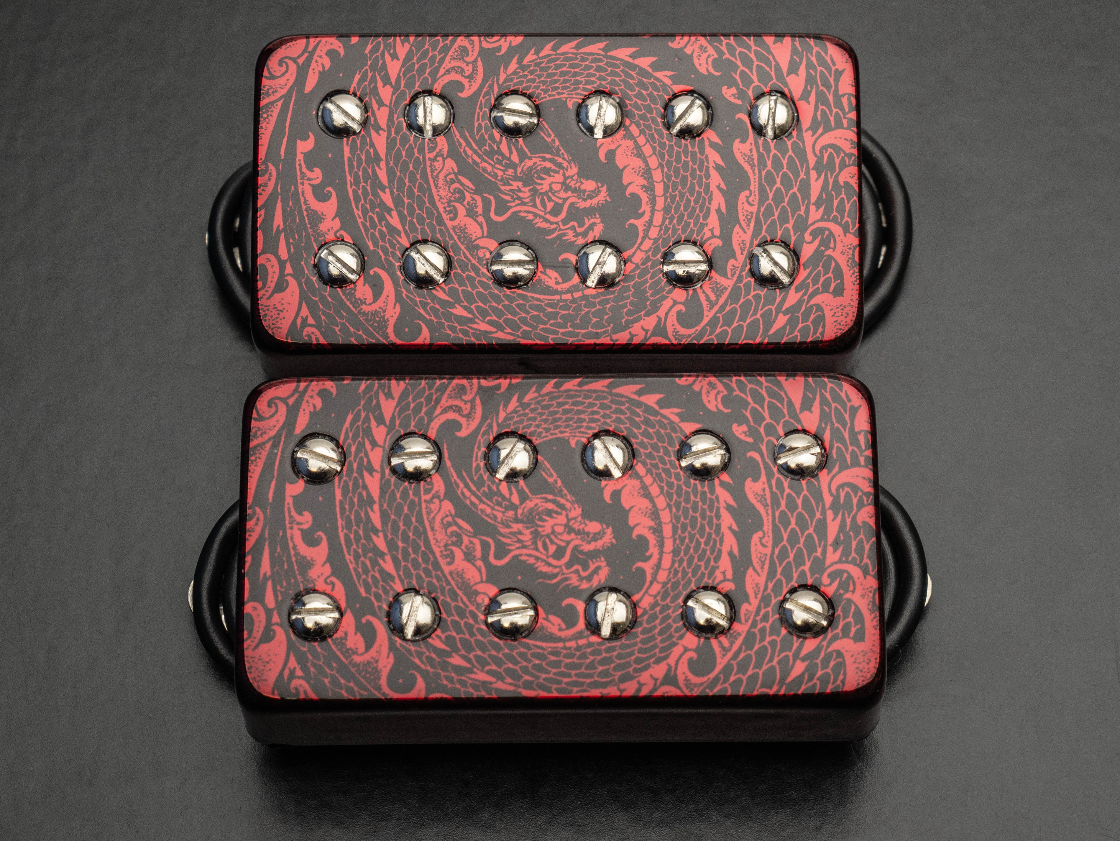 Special Edition Silo 53mm Humbucker Set - Metallic Red / Black Dragon ...