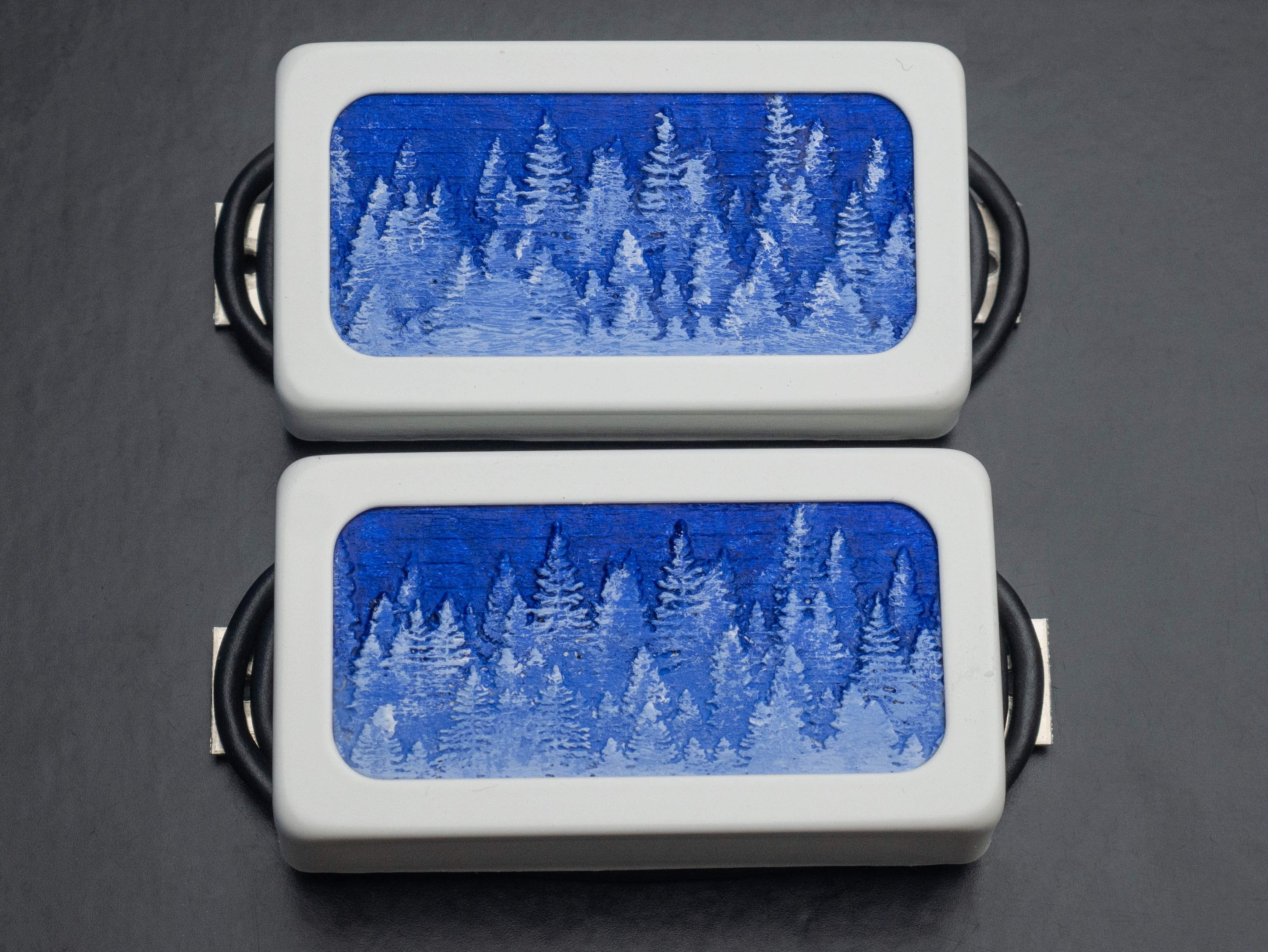 Special Edition The Mule 50mm Humbucker Set Hand Painted Winter Forest ...