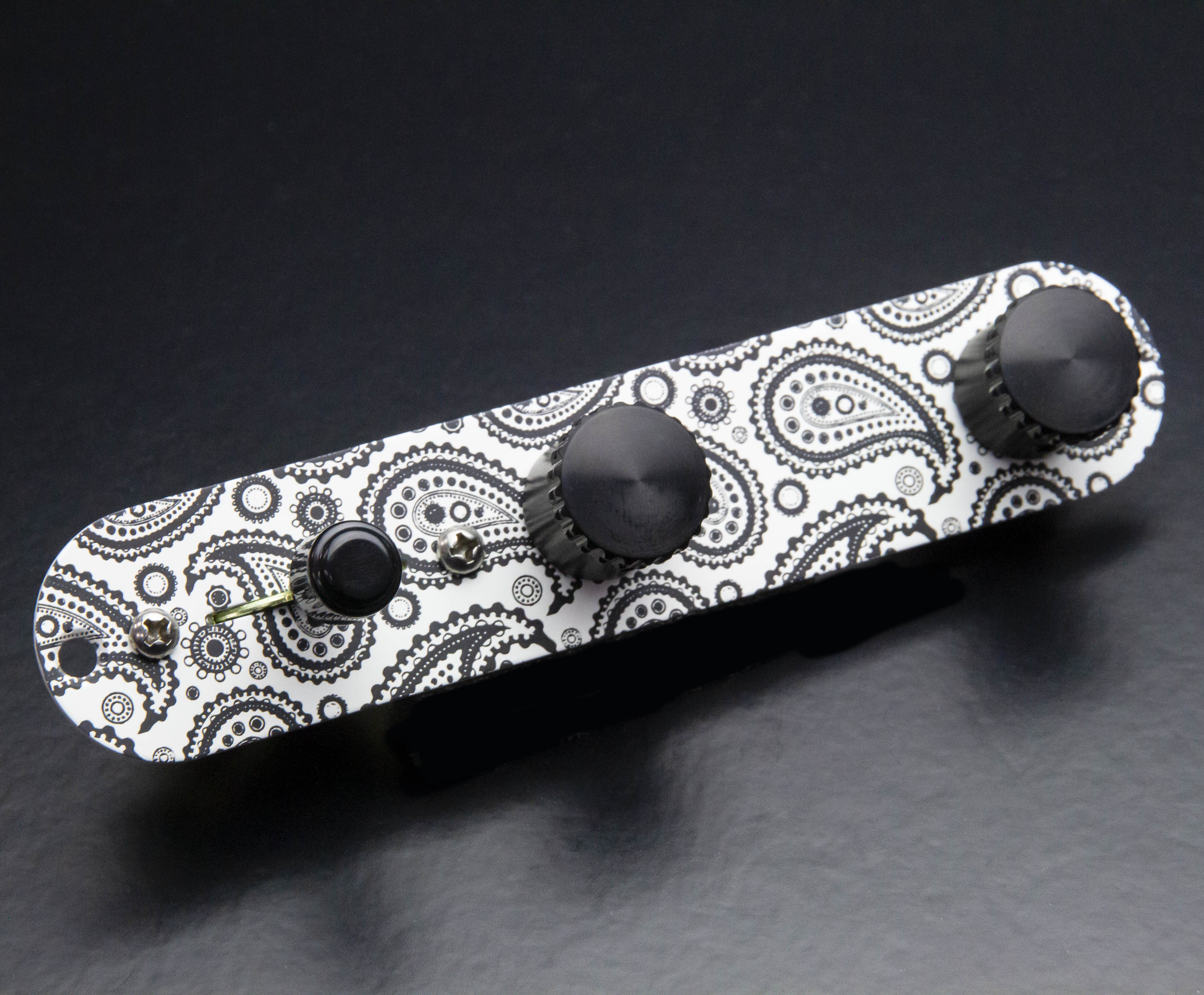 Custom White Paisley Prewired Tele Control Plate | In-Stock Tele ...