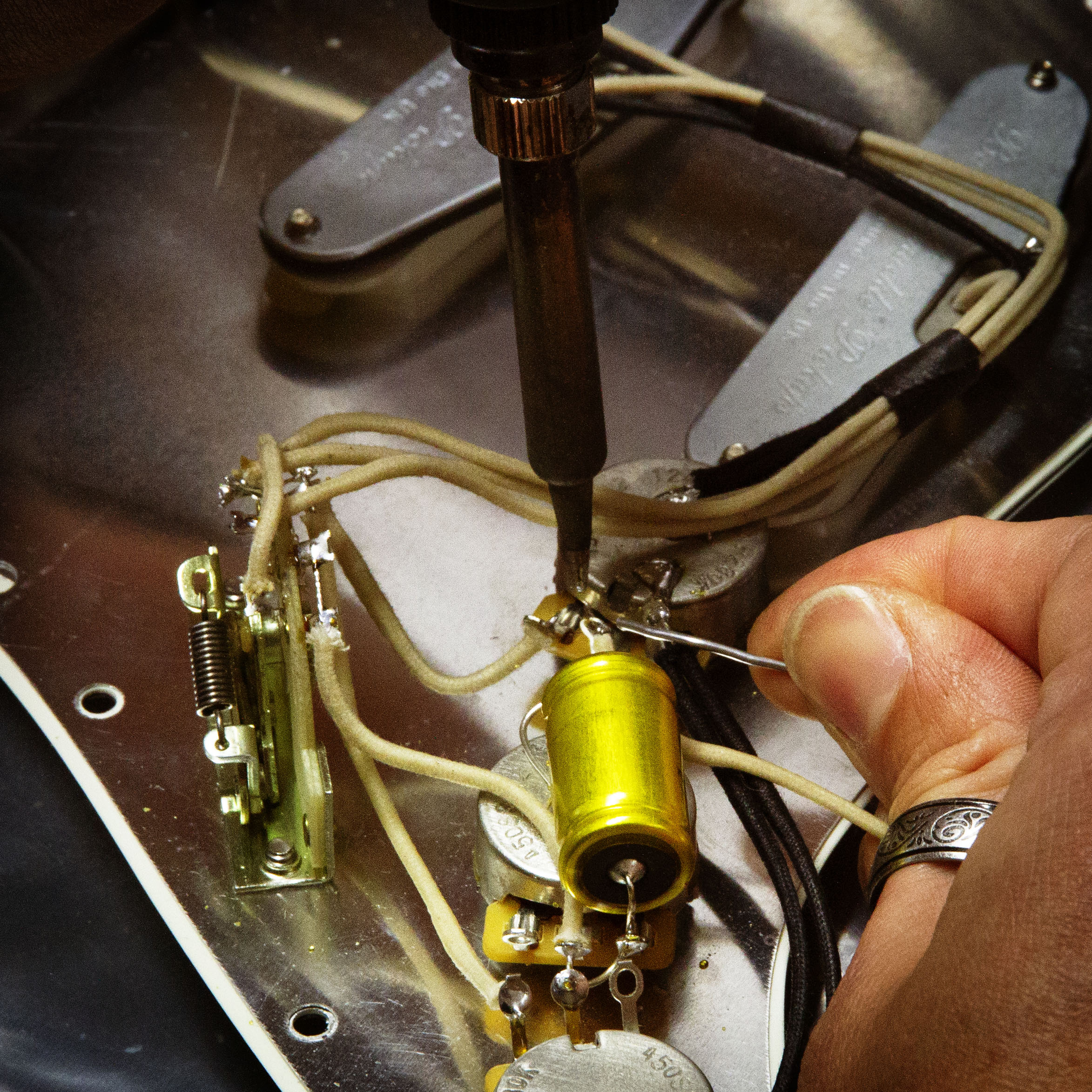 HSS Standard Finish Pre-Wired Pickguard | Strat HSS Prewired Pickguards ...